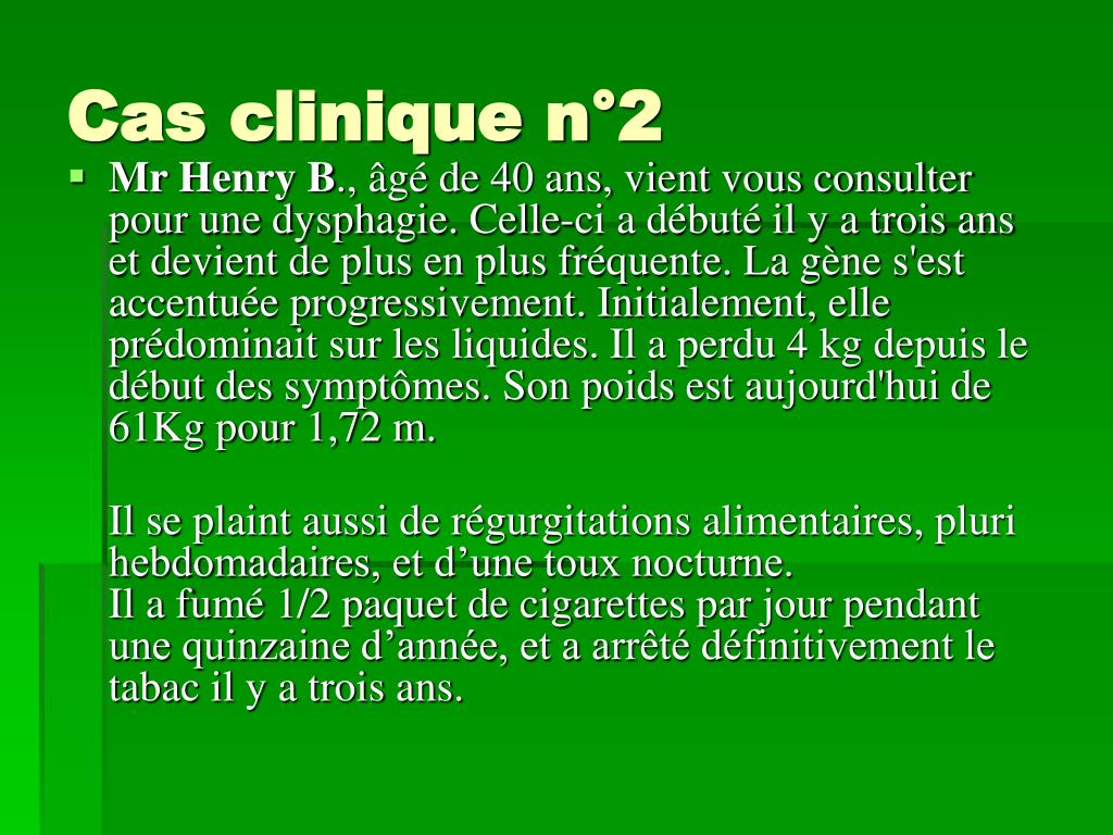 PPT - Cas clinique n°2 PowerPoint Presentation, free download - ID:6355229