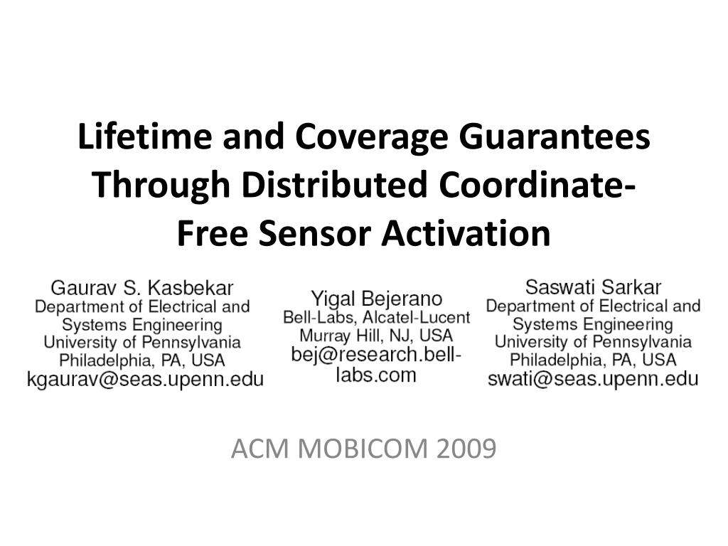 PPT - DLM Algorithm for Lifetime Maximization in Sensor Networks PowerPoint Presentation - ID ...