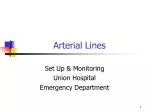 PPT - CENTRAL LINES AND ARTERIAL LINES PowerPoint Presentation, free ...
