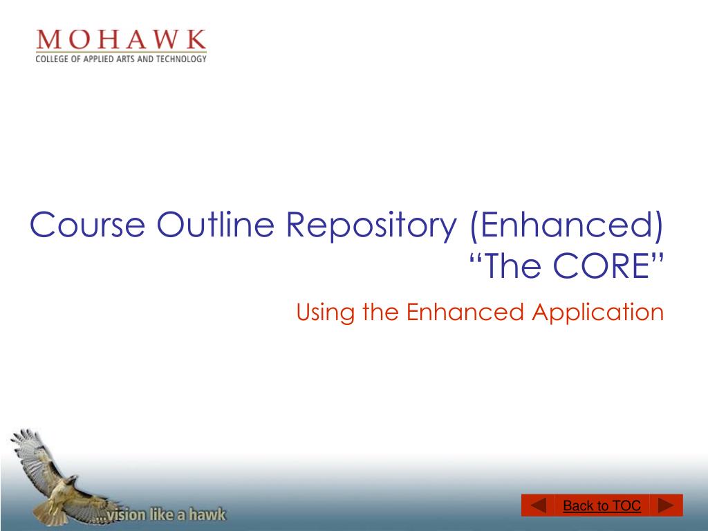 PPT - Course Outline Repository (Enhanced) “The CORE” PowerPoint ...