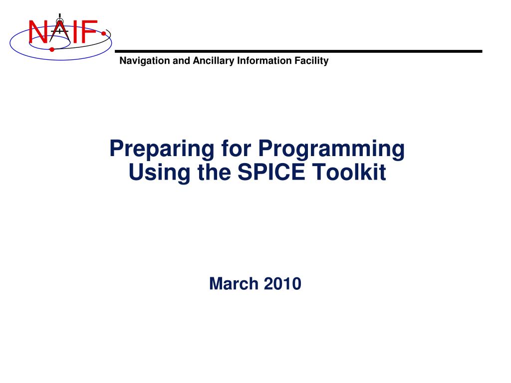 PPT - Preparing for Programming Using the SPICE Toolkit PowerPoint ...