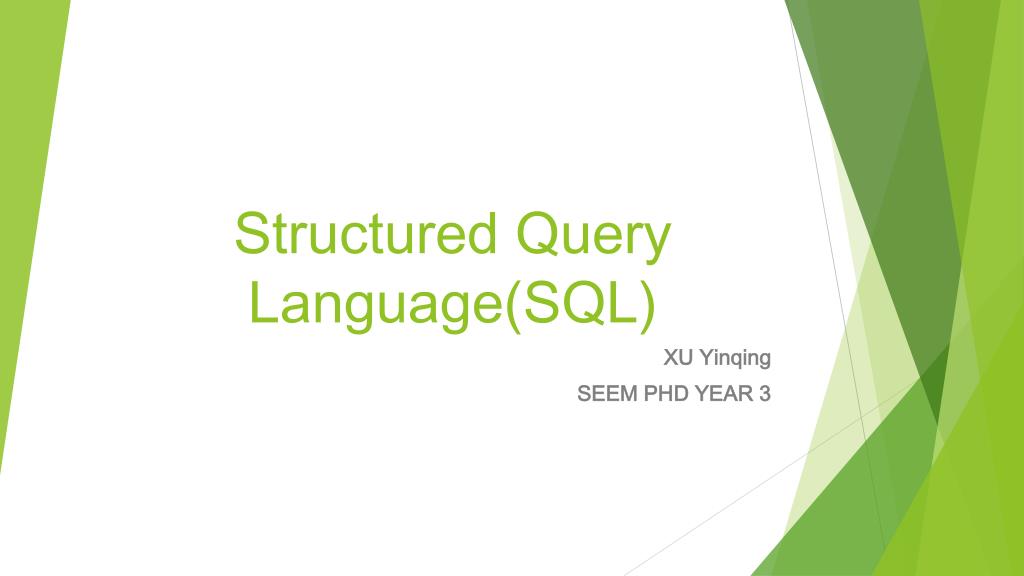PPT - Structured Query Language(SQL) PowerPoint Presentation, free ...