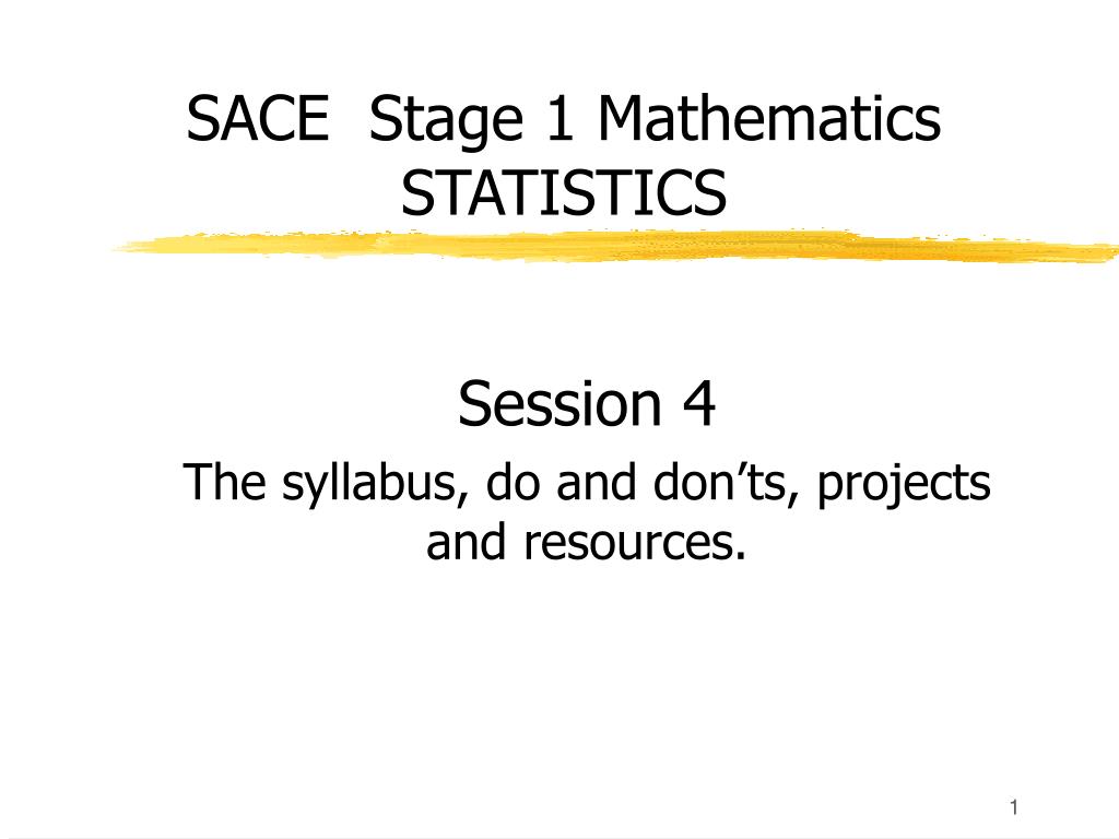 PPT - SACE Stage 1 Mathematics STATISTICS PowerPoint Presentation, free ...