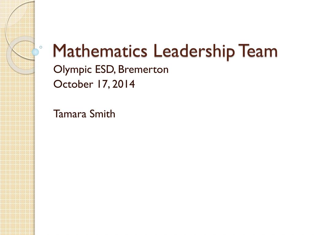PPT - Mathematics Leadership Team PowerPoint Presentation, free ...