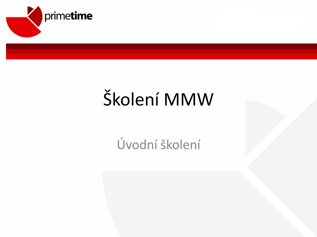 PPT - Školení MMW PowerPoint Presentation, free download - ID:6368478