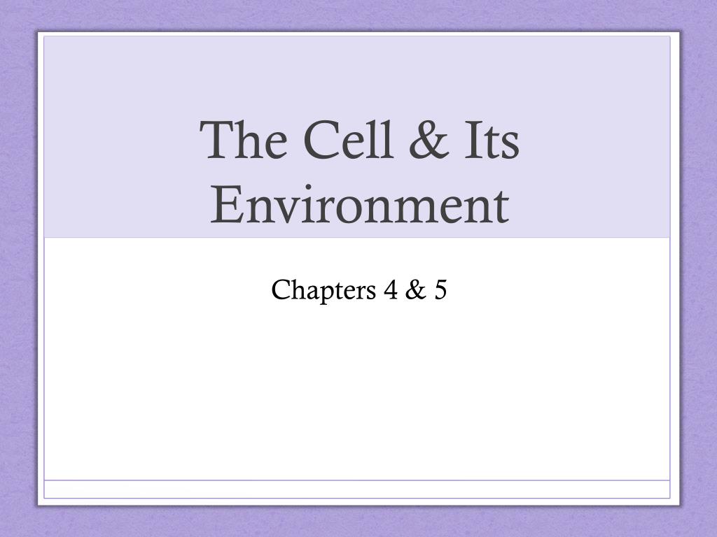 PPT - The Cell & Its Environment PowerPoint Presentation, free download ...