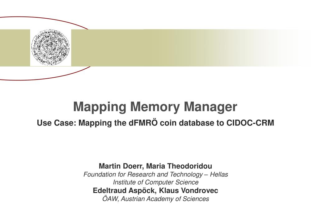 PPT - Mapping Memory Manager PowerPoint Presentation, free download ...