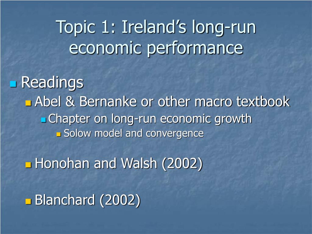 PPT - Topic 1: Ireland’s long-run economic performance PowerPoint ...