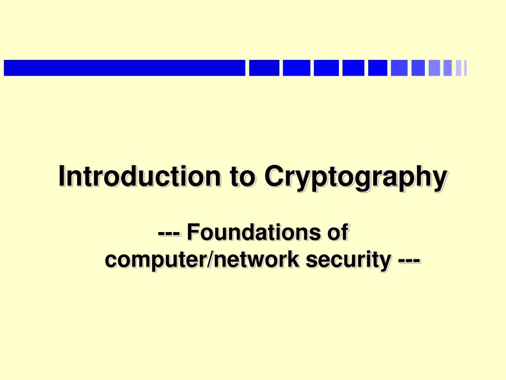 PPT - Introduction to Cryptography PowerPoint Presentation, free ...