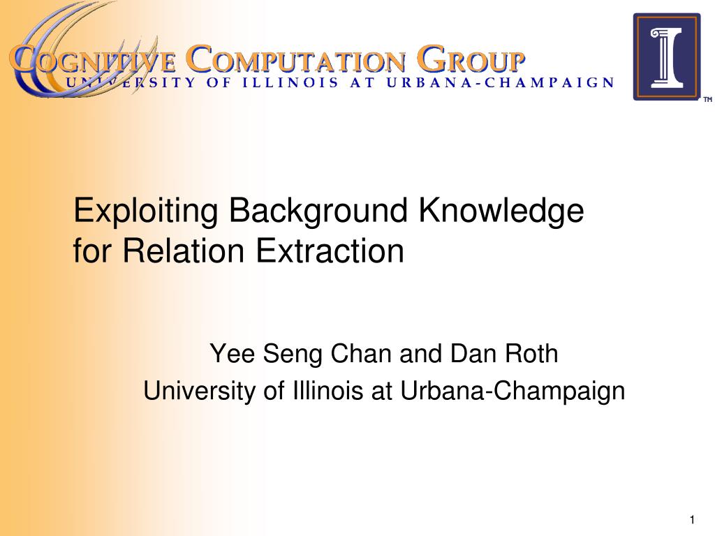 PPT - Exploiting Background Knowledge for Relation Extraction PowerPoint Presentation - ID:6376253