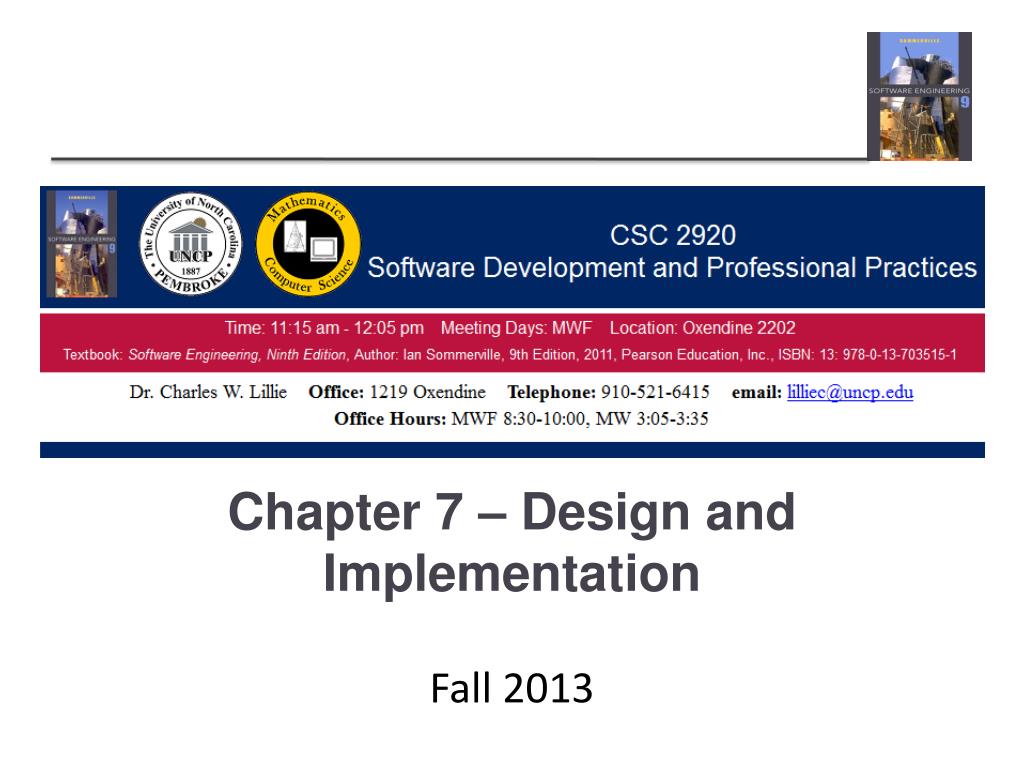 PPT - Chapter 7 – Design and Implementation PowerPoint Presentation ...