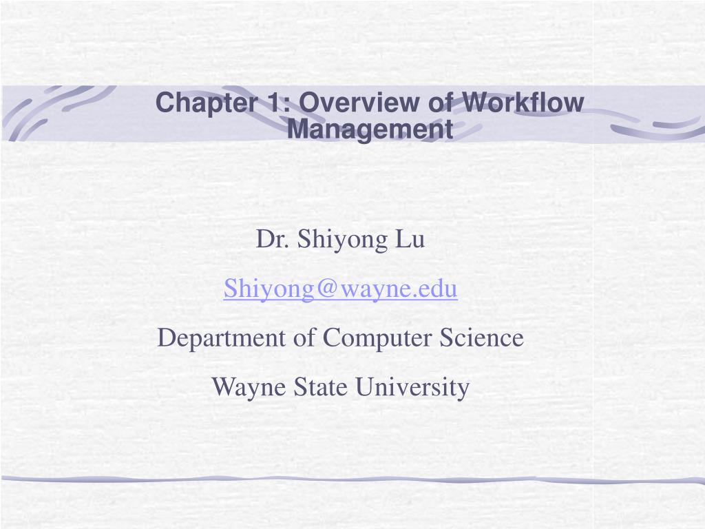PPT - Overview of Workflow Management Systems in Computing Paradigms ...