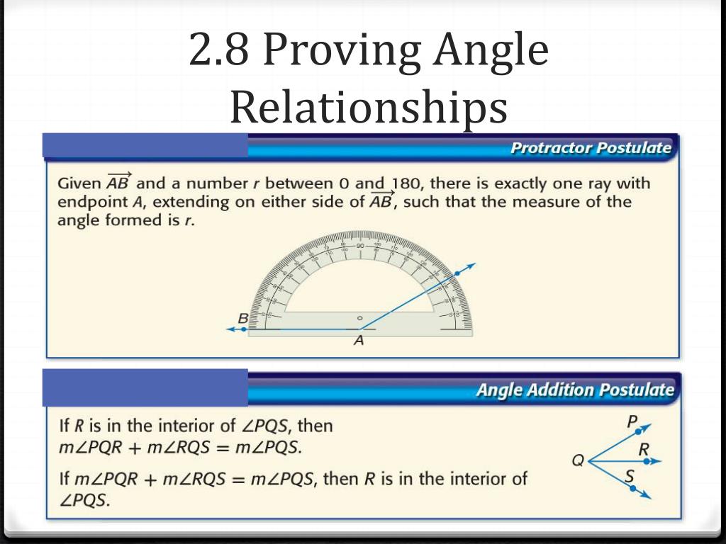 PPT - 2.8 Proving Angle Relationships PowerPoint Presentation, free ...