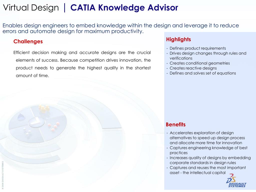 PPT - Virtual Design | CATIA Knowledge Advisor PowerPoint Presentation ...