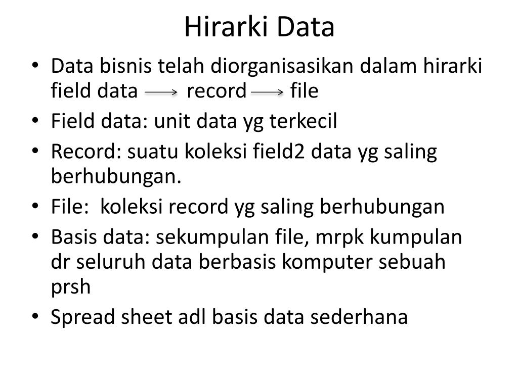 PPT - Hirarki Data PowerPoint Presentation, free download - ID:6381414