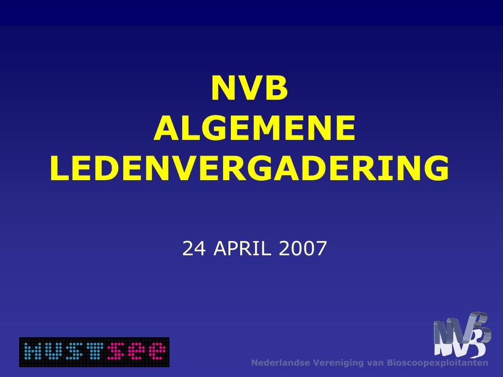 PPT - NVB ALGEMENE LEDENVERGADERING PowerPoint Presentation, free download - ID:6381967