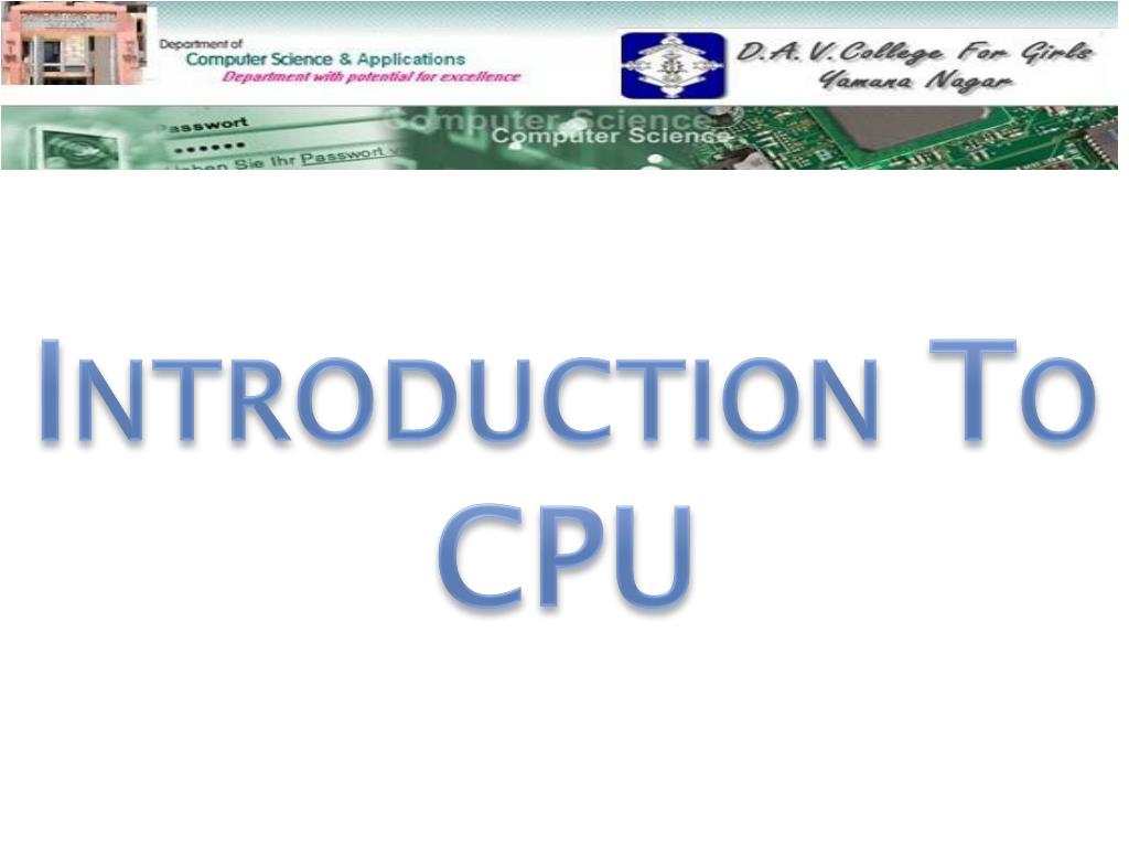 PPT - Introduction To CPU PowerPoint Presentation, free download - ID ...