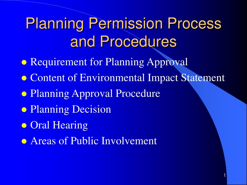 PPT - Planning Permission Process and Procedures PowerPoint ...