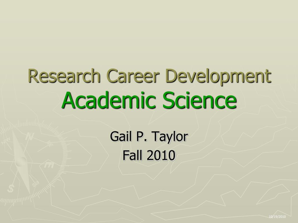 PPT - Academic Scientist Career Development Guide PowerPoint ...