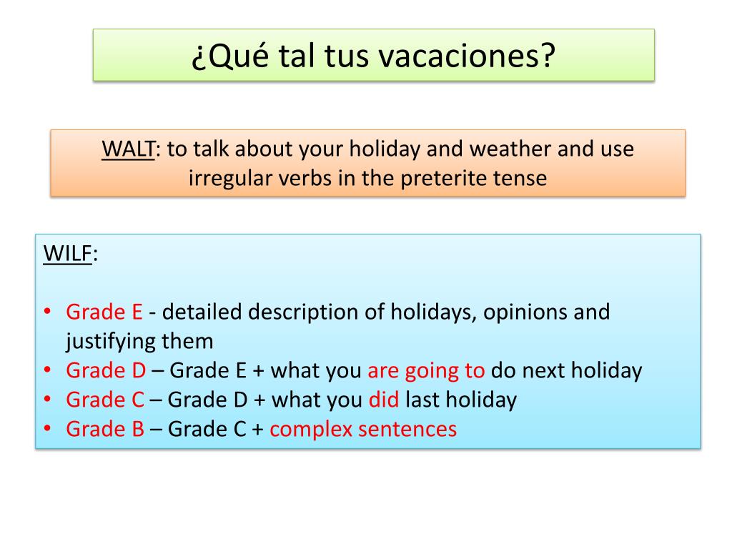 PPT - ¿ Qué tal tus vacaciones ? PowerPoint Presentation, free download ...