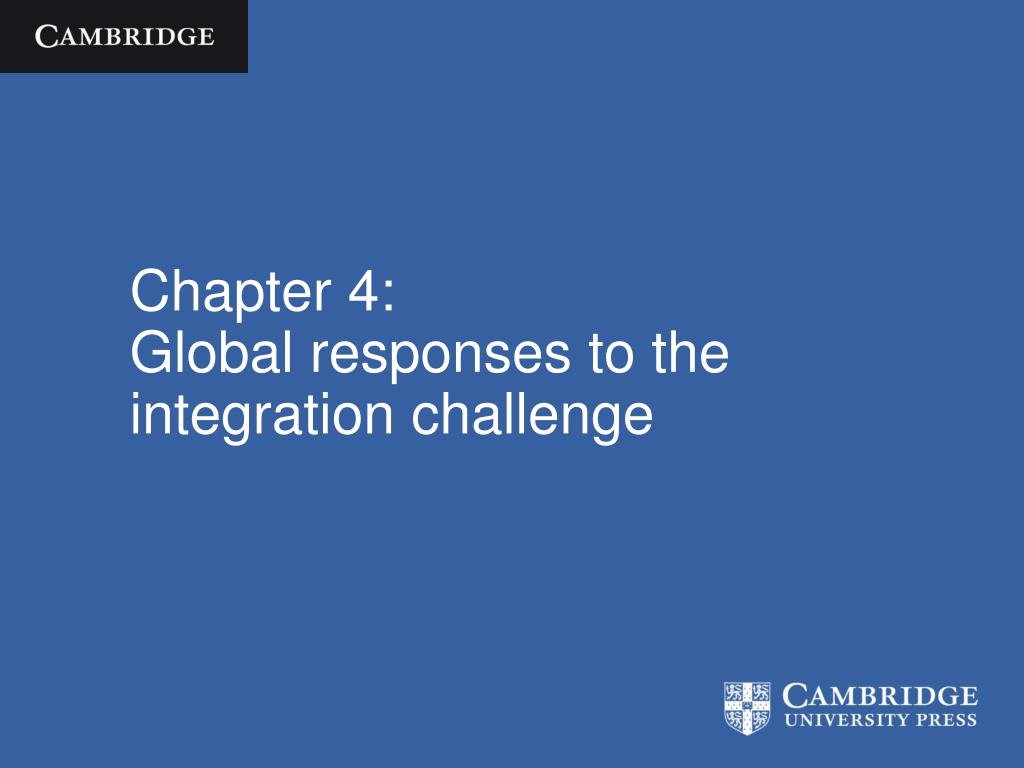PPT - Chapter 4: Global responses to the integration challenge ...