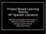 PPT - AP SPANISH PowerPoint Presentation, free download - ID:157071