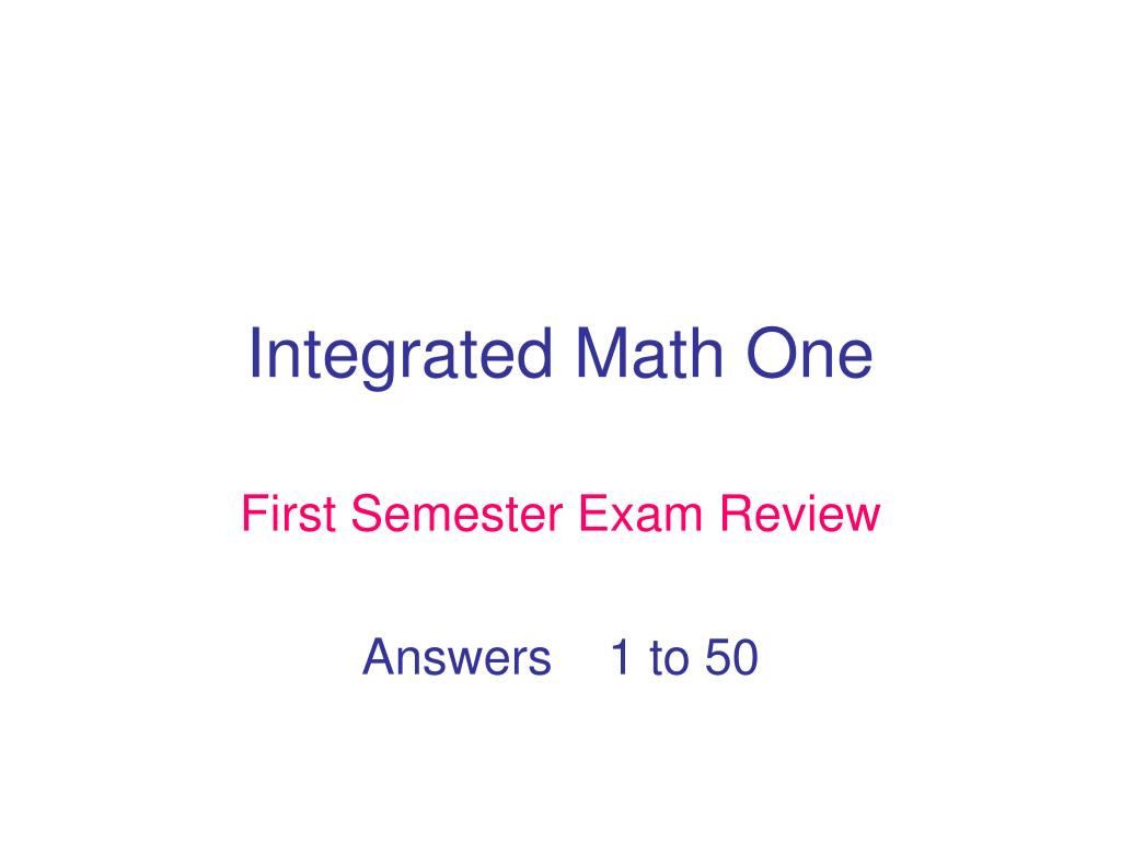 PPT - Integrated Math One PowerPoint Presentation, free download - ID ...