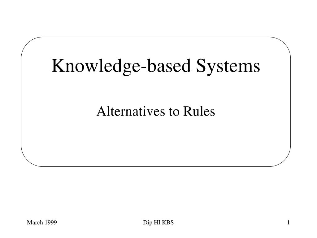 PPT - Knowledge-based Systems PowerPoint Presentation, free download ...