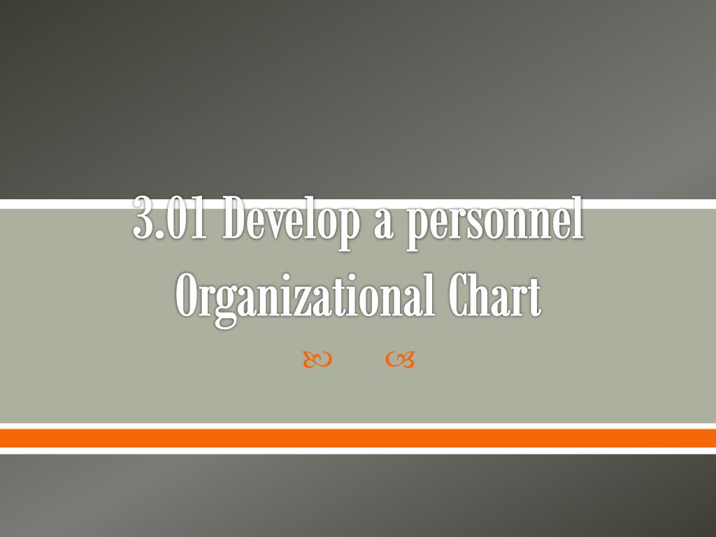 PPT - 3.01 Develop a personnel Organizational Chart PowerPoint ...