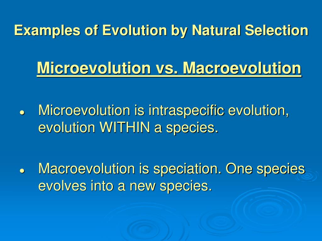 PPT - Examples of Evolution by Natural Selection PowerPoint ...