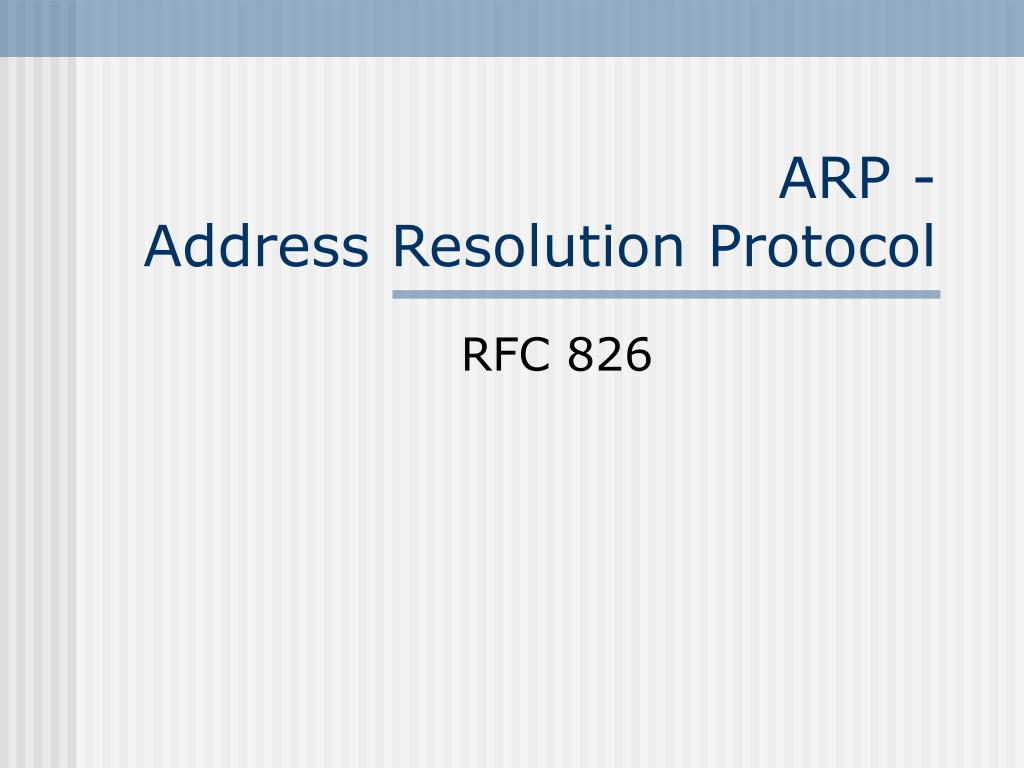 PPT - ARP - Address Resolution Protocol PowerPoint Presentation, free ...