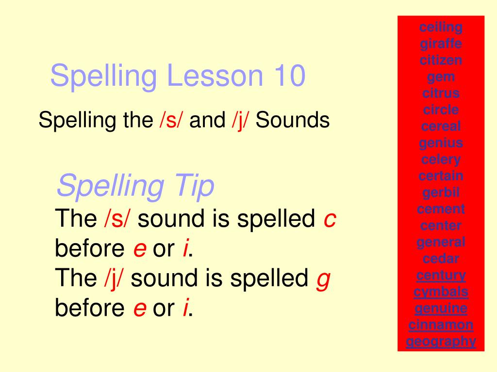 PPT - Spelling Lesson 10 PowerPoint Presentation, free download - ID ...