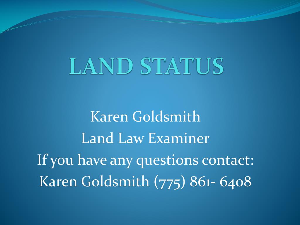 PPT - LAND STATUS PowerPoint Presentation, free download - ID:6404425