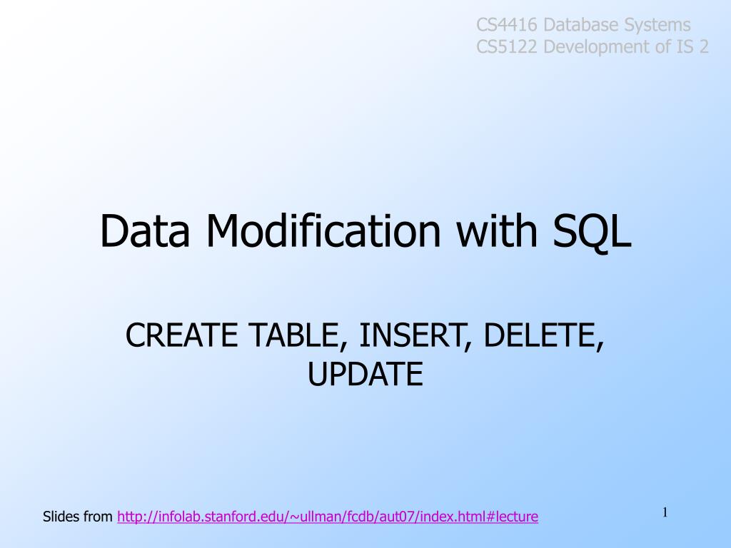 PPT - Data Modification with SQL PowerPoint Presentation, free download ...