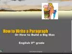 PPT - How to write a paragraph PowerPoint Presentation, free download ...