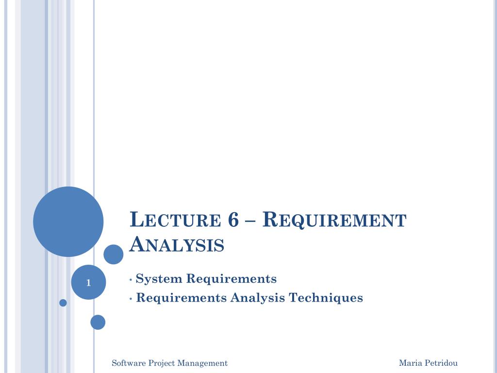 PPT - Lecture 6 – Requirement Analysis PowerPoint Presentation, free ...