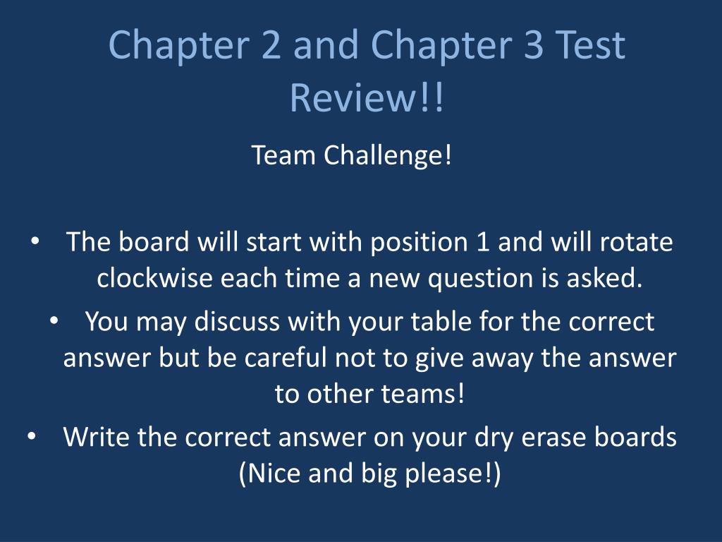 PPT - Chapter 2 and Chapter 3 Test Review!! PowerPoint Presentation ...