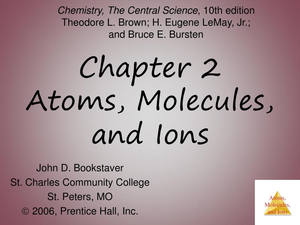 PPT - Chapter 2 Atoms, Molecules, and Ions PowerPoint Presentation ...