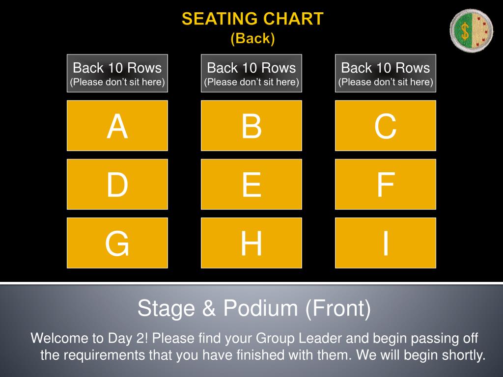 PPT - SEATING CHART (Back) PowerPoint Presentation, free download - ID ...