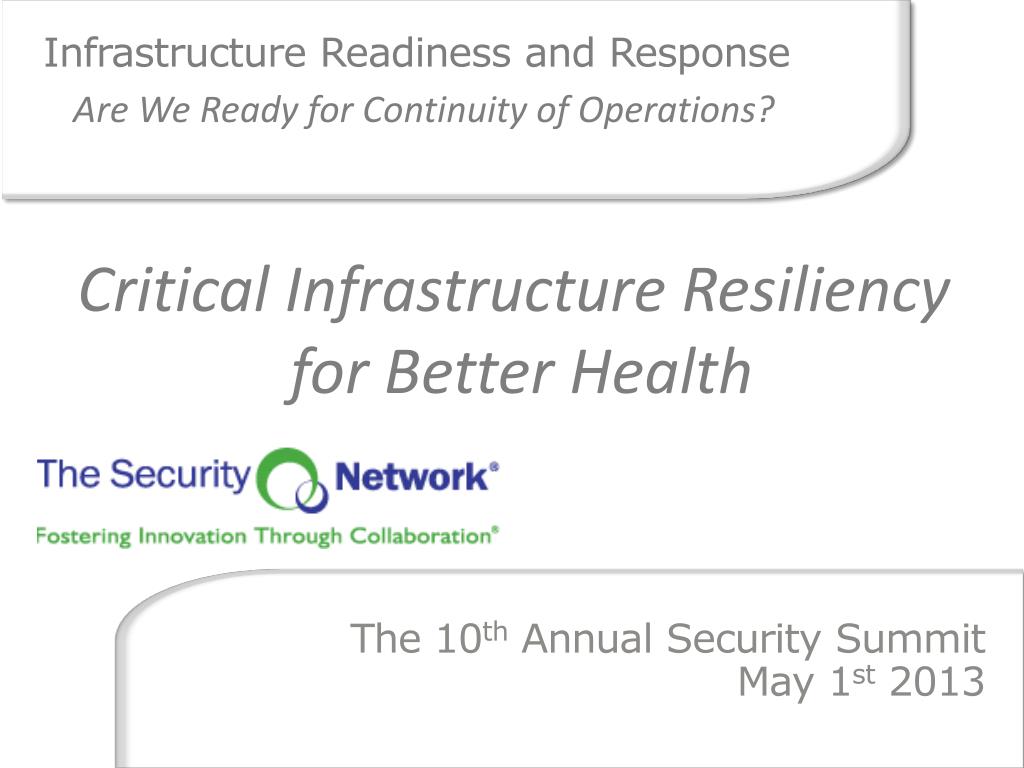 PPT - Infrastructure Readiness and Response PowerPoint Presentation ...