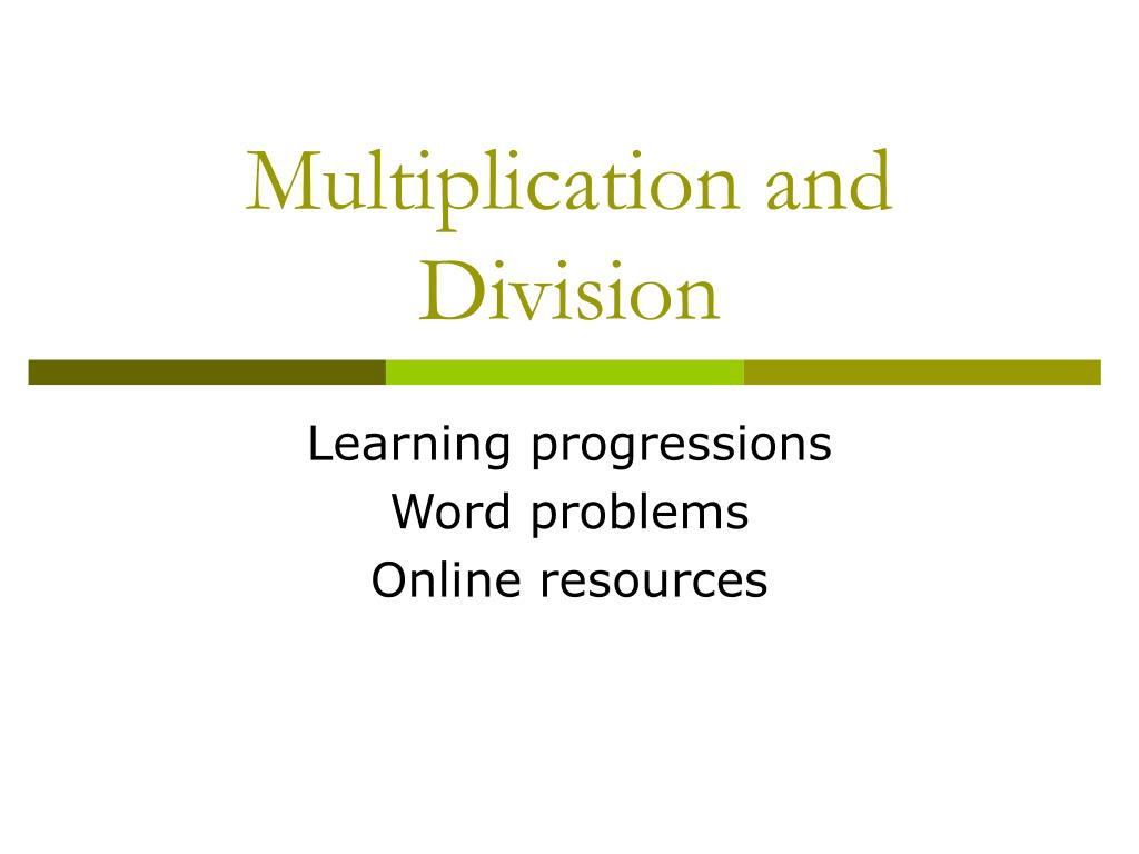 PPT - Multiplication and Division PowerPoint Presentation, free ...