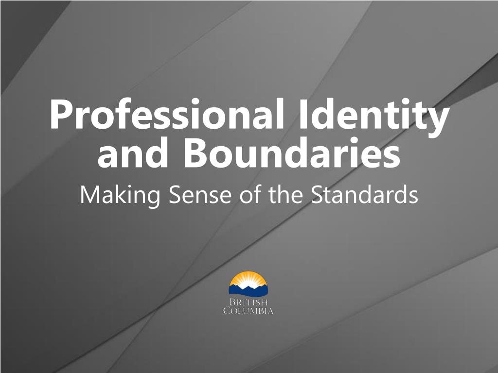 PPT - Professional Identity and Boundaries PowerPoint Presentation ...