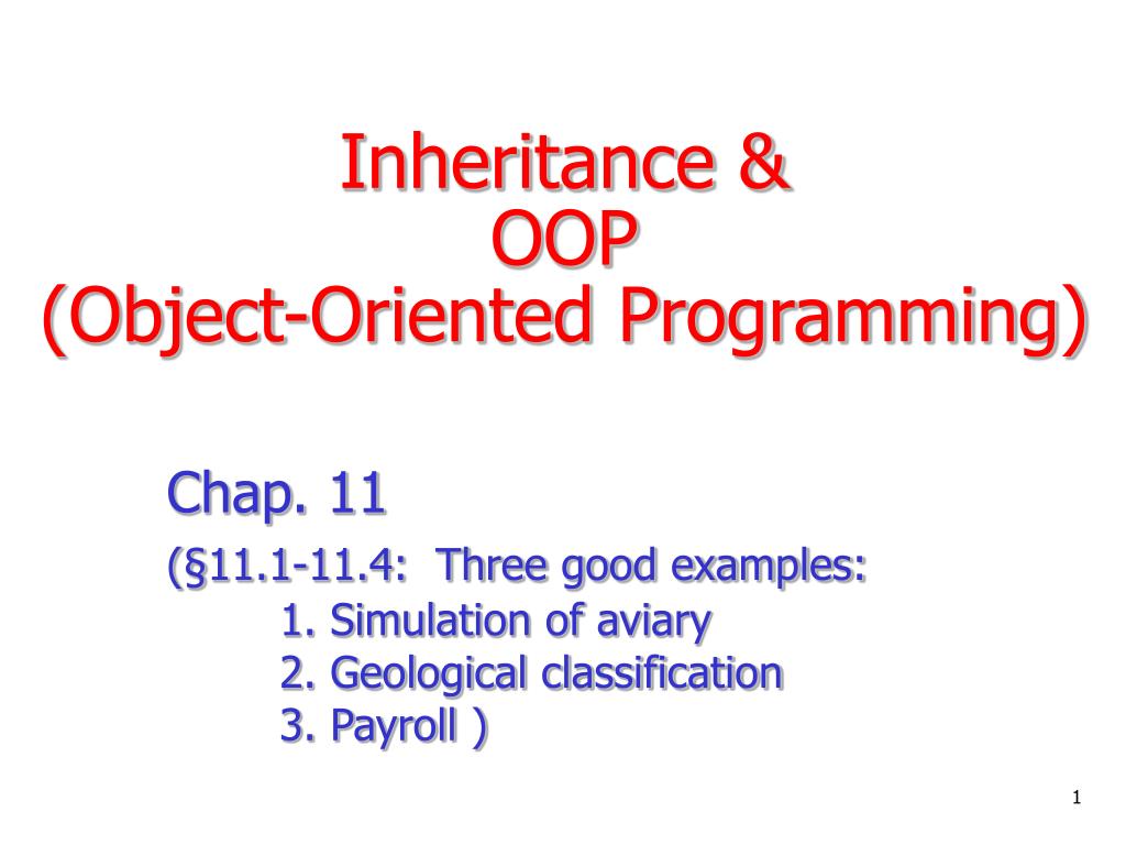 PPT - Inheritance & OOP (Object-Oriented Programming) PowerPoint Presentation - ID:6415255