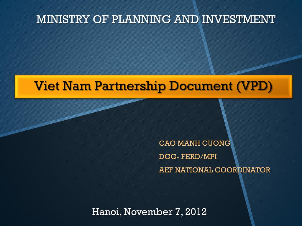 PPT - Viet Nam Partnership Document (VPD) PowerPoint Presentation, free ...