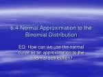 PPT - Normal Approximation of the Binomial Distribution PowerPoint ...