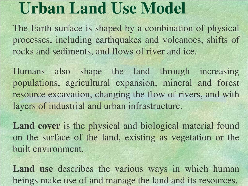 PPT - Urban Land Use Model PowerPoint Presentation, free download - ID ...