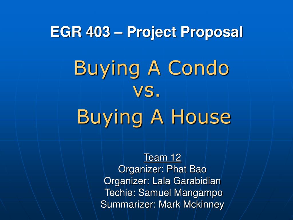 PPT - EGR 403 – Project Proposal PowerPoint Presentation, free download ...
