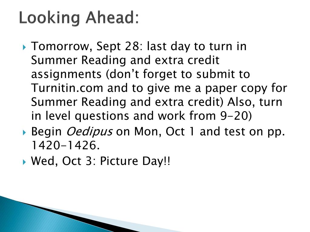 PPT - Looking Ahead: PowerPoint Presentation, free download - ID:6437982