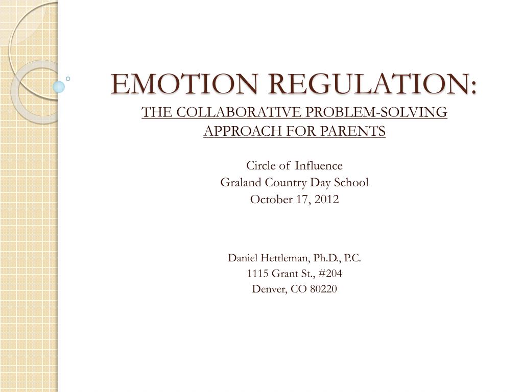 PPT - EMOTION REGULATION: PowerPoint Presentation, free download - ID ...