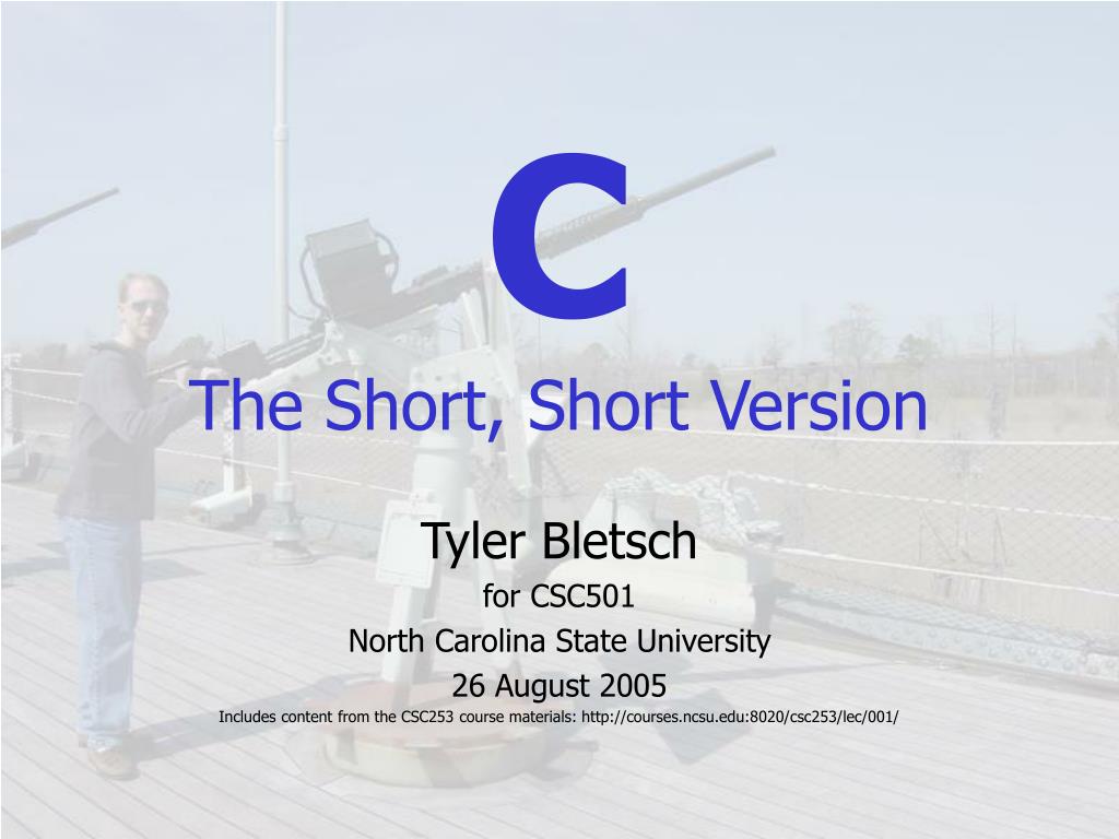 PPT - C The Short, Short Version PowerPoint Presentation, free download ...